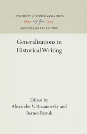 Generalizations in Historical Writing – Penn Press